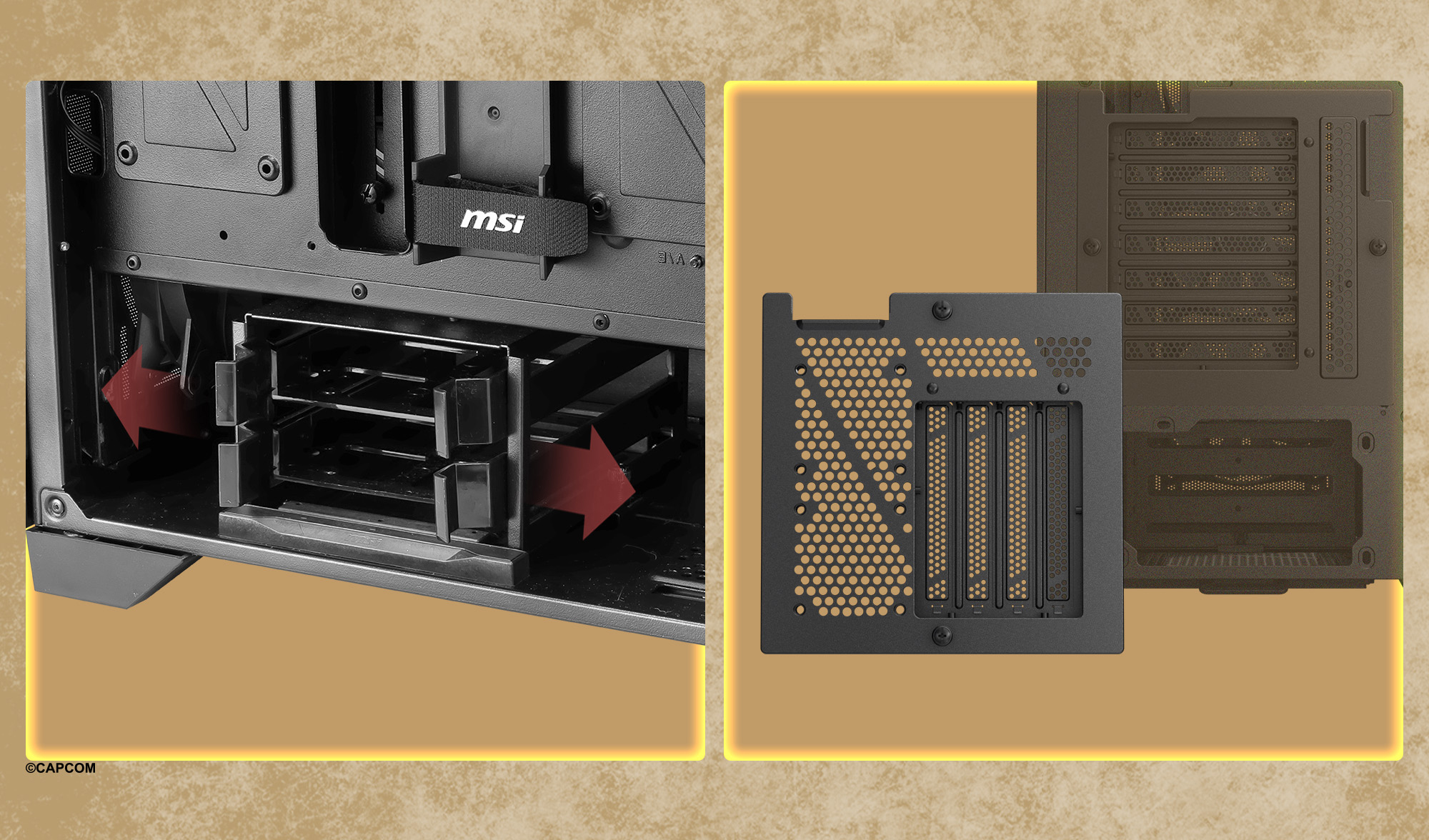 MSI MPG GUNGNIR 300 MONSTER HUNTER EDITION Black / Red Mid Tower ...